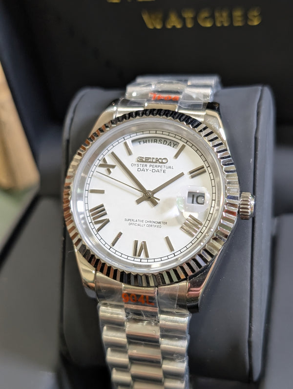 SEIKO-LEX WHITE DAY-DATE – Modwatches